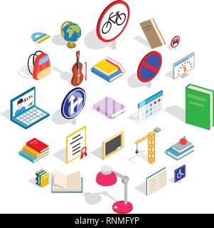 Exam preparation icons set, isometric style Stock Vector Image & Art ...