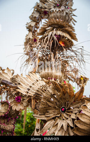 Penjor poles for Galungan celebration, Bali Island, Indonesia Stock ...
