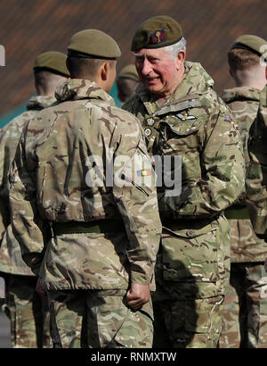 The Prince of Wales presents campaign medals to the 2nd Battalion, The ...