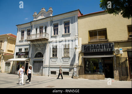 Ottoman buildings on Sirok Sokak, long pedestrian street in Bitola ...