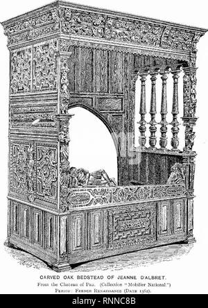 The Carved Oak Bedstead of Jeanne D'Albret is an exquisite historical ...
