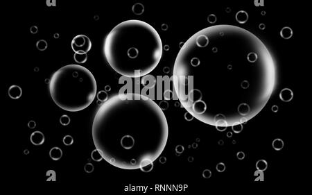 Bubbles underwater texture overlays on isolated background Stock Photo ...