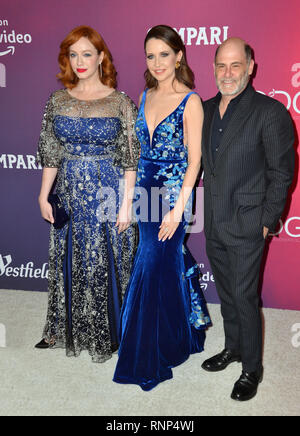 (L-R) Christina Hendricks, Janie Bryant and Matthew Weiner arrives at ...