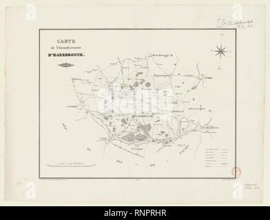 Carte de l'arrondissement d'Hazebrouck 1834 Stock Photo - Alamy