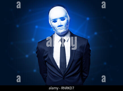 Face recognition with mesh. Cyber security concept Stock Photo - Alamy