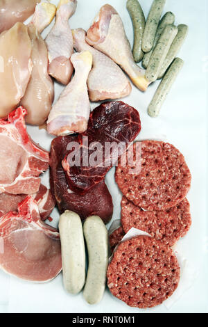 Different types of raw meat and beef Stock Photo - Alamy