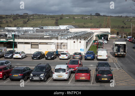 Airedale General Hospital, car park and buildings, Steeton, West ...