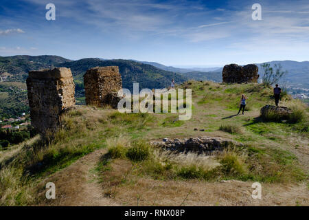 Pueblos Blancos white village of Alcaucin, Malaga province, Spain Stock ...