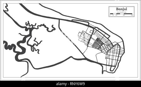 Gambia Outline Map Stock Vector Image & Art - Alamy