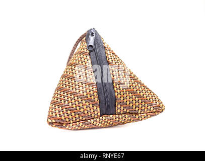 Triangle Coin Wallet on white background Stock Photo - Alamy