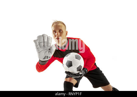A goalkeeper pointing a soccer ball Stock Photo - Alamy