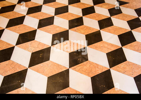 3d Illusion Marble Stone Cube Tiles Geometric Floor Stock Photo - Alamy