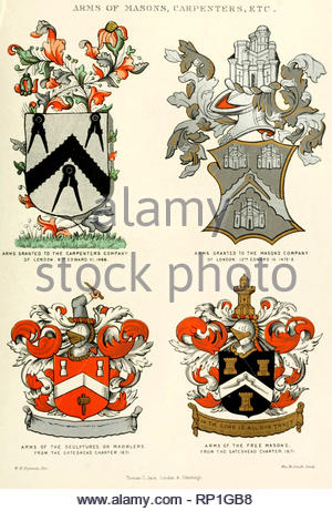 Masonic symbolism from the late 1800s Stock Photo - Alamy