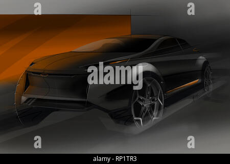 Digital car design drawing Stock Photo - Alamy