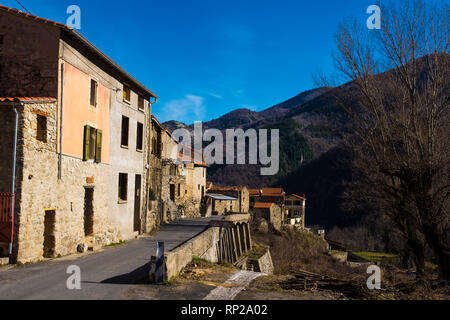 The Village of Py, on the way to Mantet, Pyrenees, France Stock Photo ...