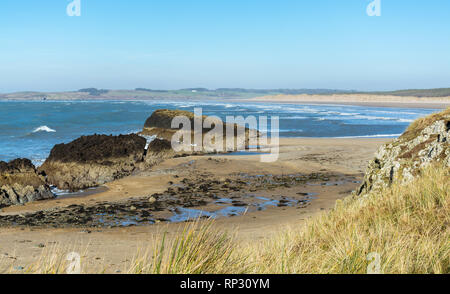 A view towards Malltraeth from Llanddwyn Island, Newborough, Anglesey ...