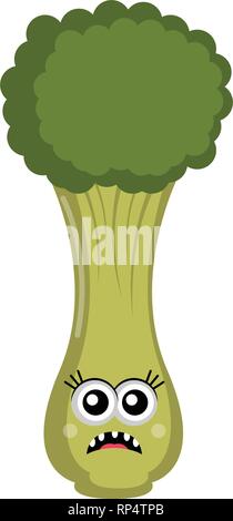 Cartoon character of celery with what expression. Vector illustration ...