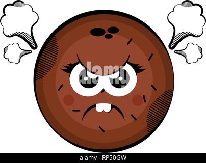 Isolated angry coconut cartoon Stock Vector Image & Art - Alamy
