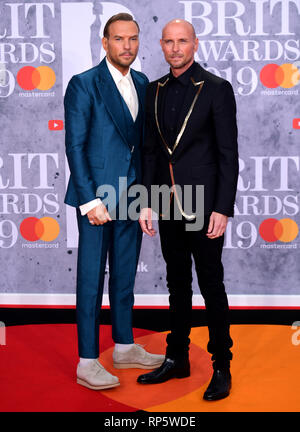 Matt Goss (left) and Luke Goss attending the National Television Awards 2019 held at the O2 ...
