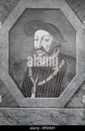 An ancient portrait of King Francis I of France - Portrait ancien du ...