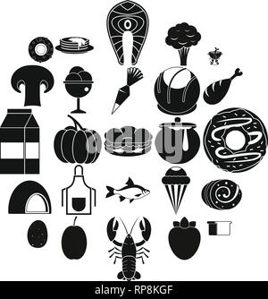 Favorite food icons set, simple style Stock Vector Image & Art - Alamy