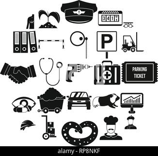 Ideal job icons set, simple style Stock Vector Image & Art - Alamy