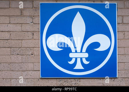 Close up of Scouts sign UK Stock Photo - Alamy