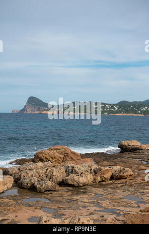 The coast of Ibiza one day with very bad sea, Spain Stock Photo - Alamy