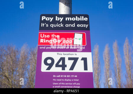 Ringo Parking sign for Pay By Mobile using the Ringo app in Kings ...