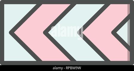 Vector Sharp deviation of route to left Road Sign Icon Stock Vector ...