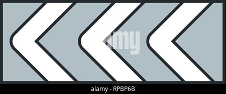 Vector Sharp deviation of route to left Road Sign Icon Stock Vector ...