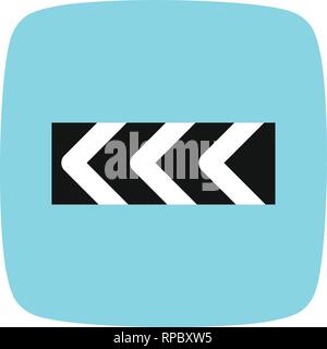 Vector Sharp deviation of route to left Road Sign Icon Stock Vector ...