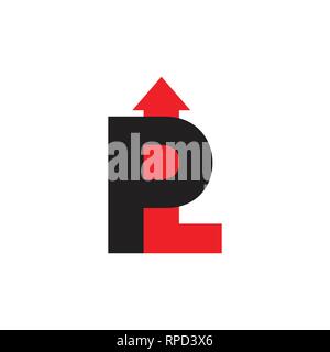 letter pl simple ribbon font logo vector Stock Vector Image & Art - Alamy