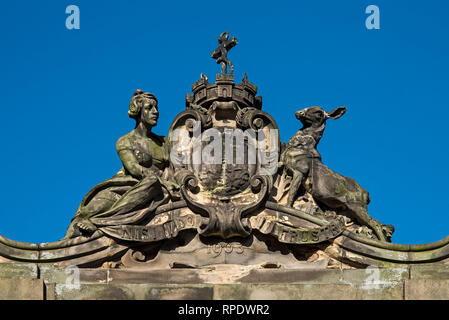 Nisi Dominus Frustra, The Crest of Edinburgh, on city stone fountain ...