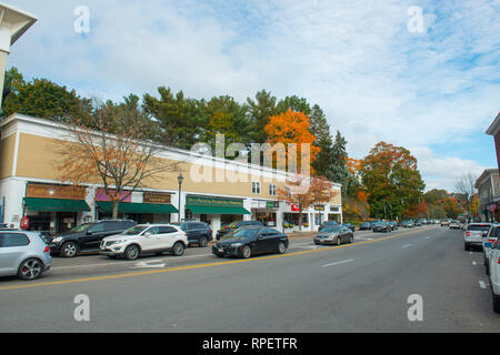 Wellesley town center historic commercial buildings on Central Street ...