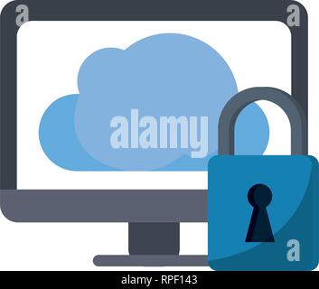 Padlock, security concept vector icons, editable infographic template, set of colorful flat ...