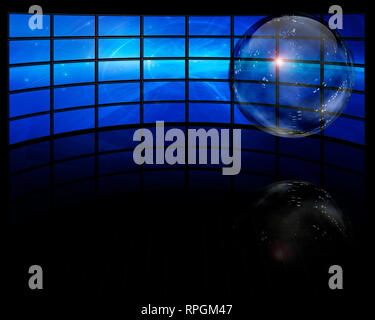 Sphere round blue button ball basic matted cyan circle geometric shape ...