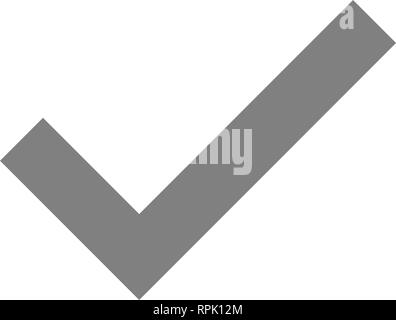 Check marks - gray tick icon simple outline - vector illustration Stock ...