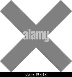 Check marks - gray cross icon simple - vector illustration Stock Vector ...