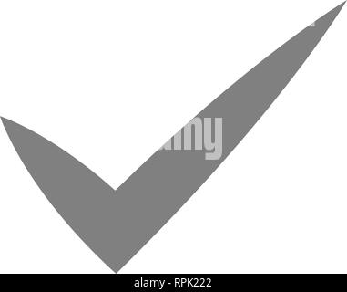 Check marks - gray tick icon simple outline - vector illustration Stock ...