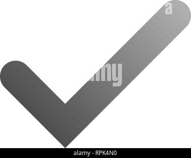 Check marks - gray gradient tick icon - vector illustration Stock ...