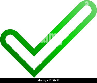 Check marks - green gradient tick icon - vector illustration Stock ...