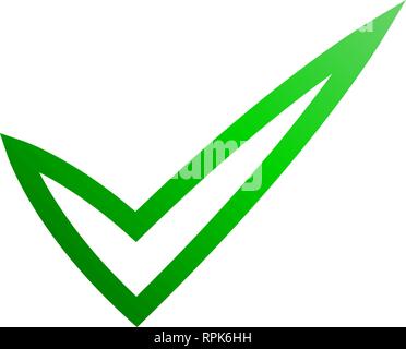 Check marks - green gradient tick icon - vector illustration Stock ...