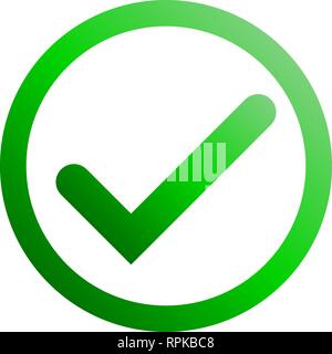 Check marks - green gradient tick icon - vector illustration Stock ...