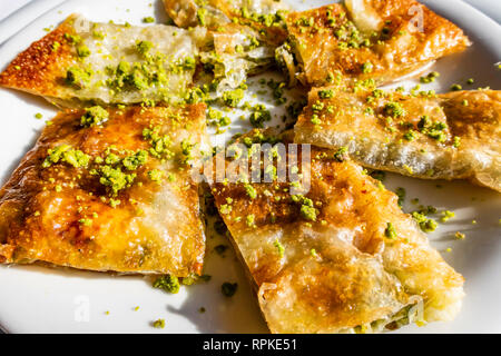 Katmer, famous Turkish dessert in Gaziantep, the food capitol of Turkey ...
