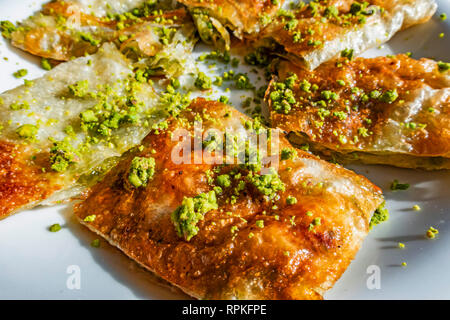 Katmer, famous Turkish dessert in Gaziantep, the food capitol of Turkey ...