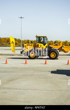 Russia, Novosibirsk - September 19, 2018: Excavator Loader Machine ...