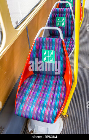 Inside tram cabin Stock Photo - Alamy