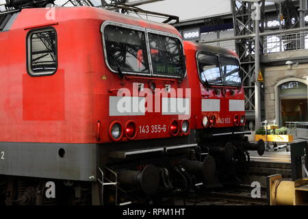 German red double decker train at station in Berlin Stock Photo - Alamy