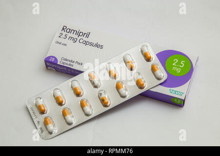 Ramipril, an angiotensin-converting enzyme inhibitor drug which treats ...